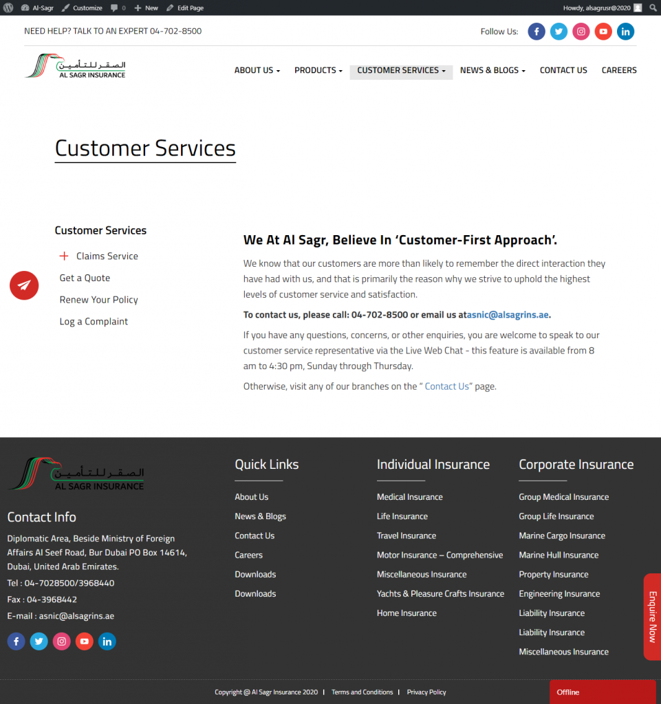 Customer service - Insurance Companies | General Insurance | Dubai ...