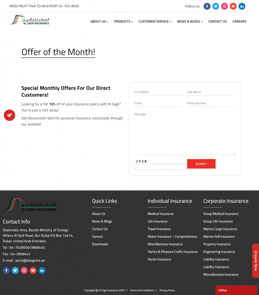 Offer of the month - Insurance Companies | General Insurance | Dubai ...